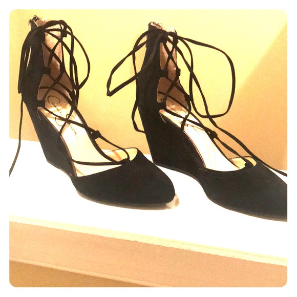 Jessica Simpson | Shoes | Jessica Simpson Lace Up Wedges | Poshmark